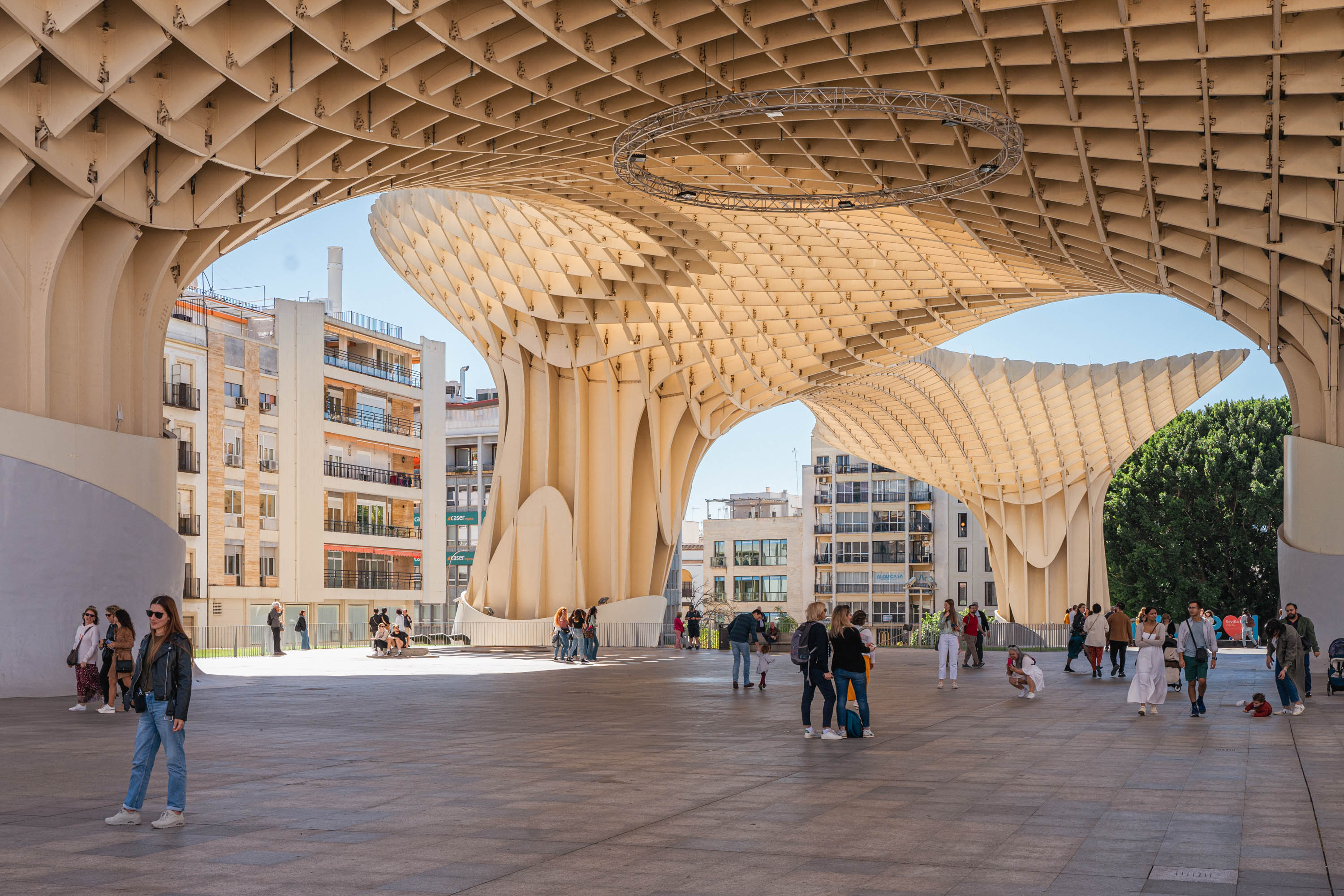 Schaue über die Stadt von den Setas de Sevilla | Reisevergnügen